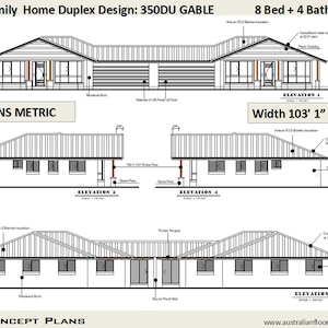 Multi Family Duplex House Plans/ 8 Bedroom Home/ Modern Duplex | #multi ...