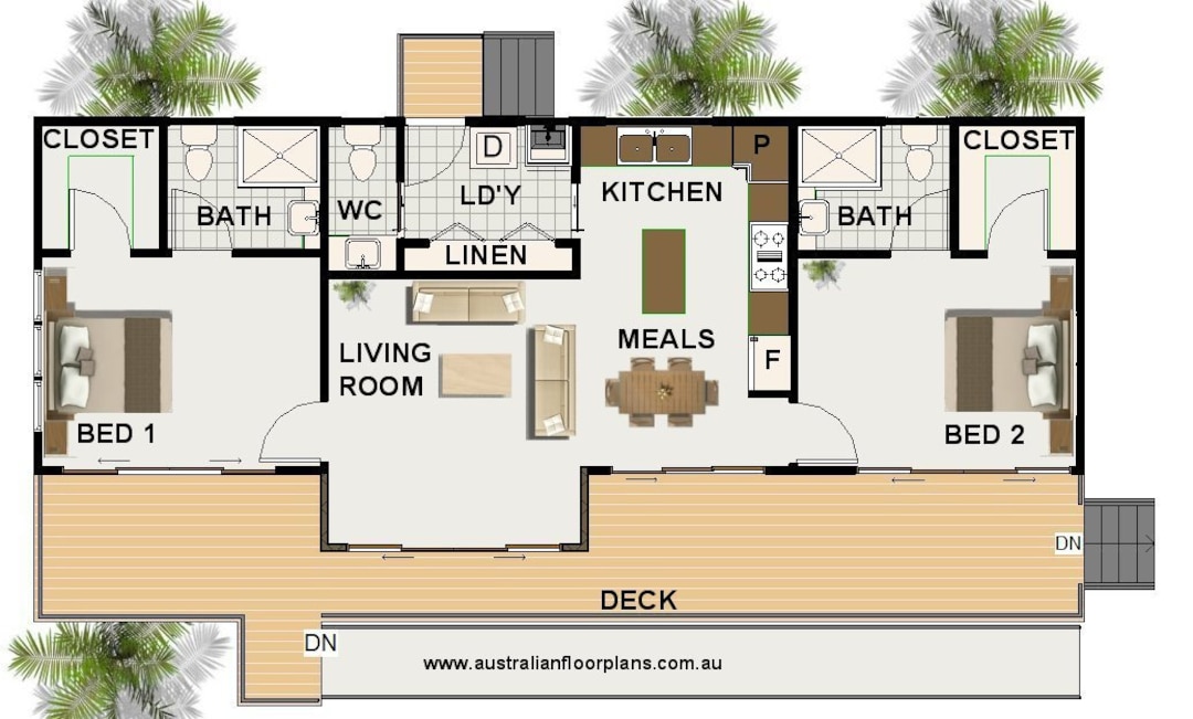 2-bedroom House Plan: Explore Our 80 Sq M (860 Sq. Ft.) 2-bedroom House ...