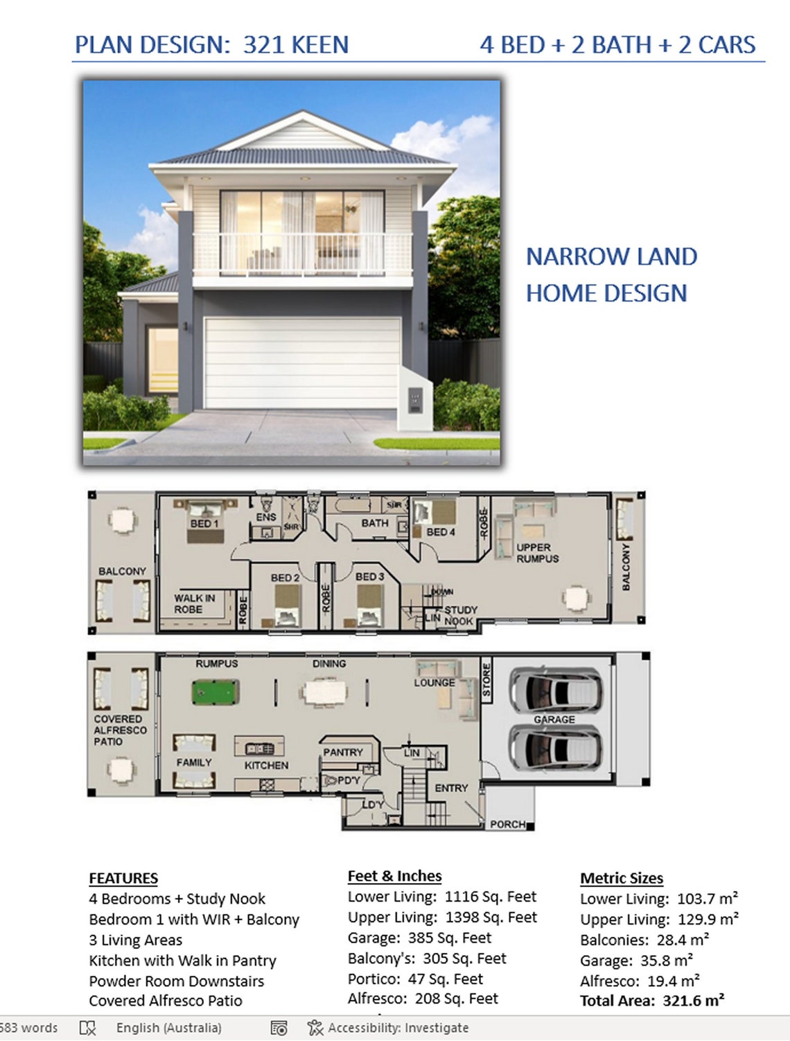 SPECTACULAR 2 Level House Plans Homes Double Storey House - Etsy