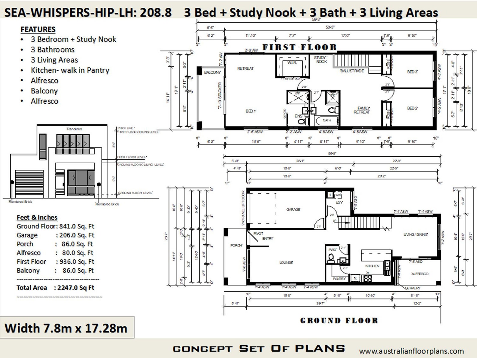 2 Story Home Design | 2247 Sq. Feet | 208 M2 | 2 Storey House Design ...