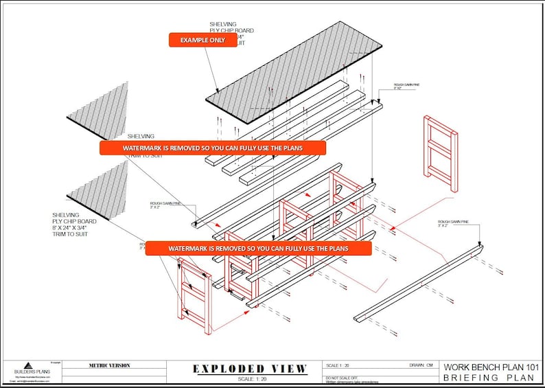 Construction Plan Bench: Build Plans-wood Garage Shelving & Work Bench ...