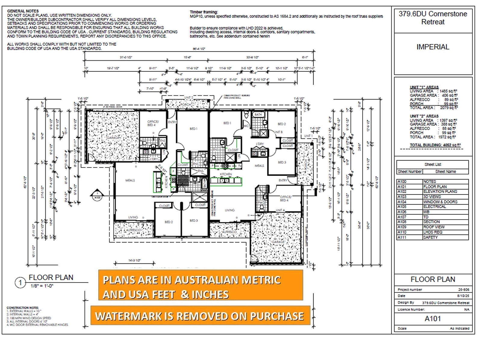 Modern Corner Land Duplex House Plan | 2 Family Home | 8 Bed | 6 Bath ...