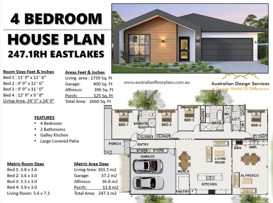 Modern House Plans | 4 Bedroom House Plans | Dream Home Design ...