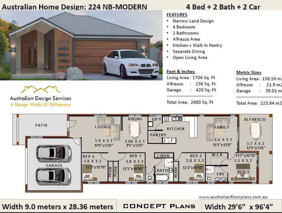 Zero Lot Home Designs Contemporary Narrow Lot House Plans Across NSW