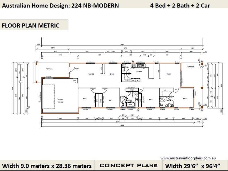 2400 Sq Foot / 224 M2 |4 Bedrooms Zero Lot | Narrow Lot House 4 Bed ...
