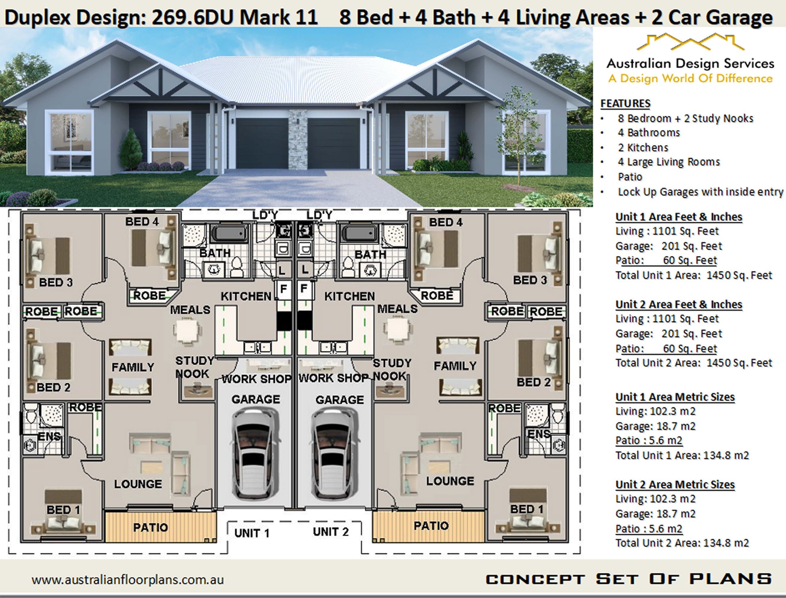 Large Duplex Floor Plans