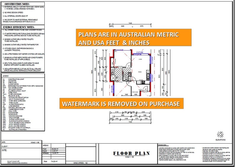 60 M2 | 645 Sq Foot | 2 Bedroom House Plan 60 SBH | Concept House Plans ...