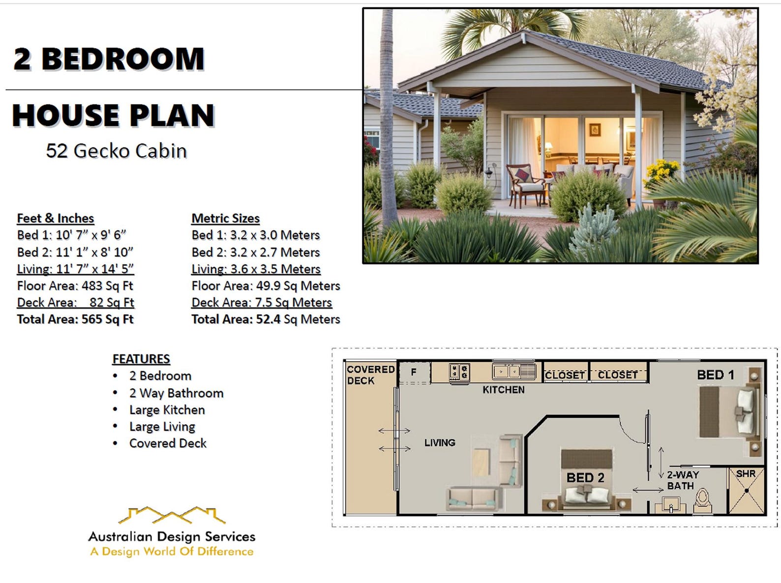 Construction Plans - Steel Frame Transportable 2 Bedroom House Plan ...