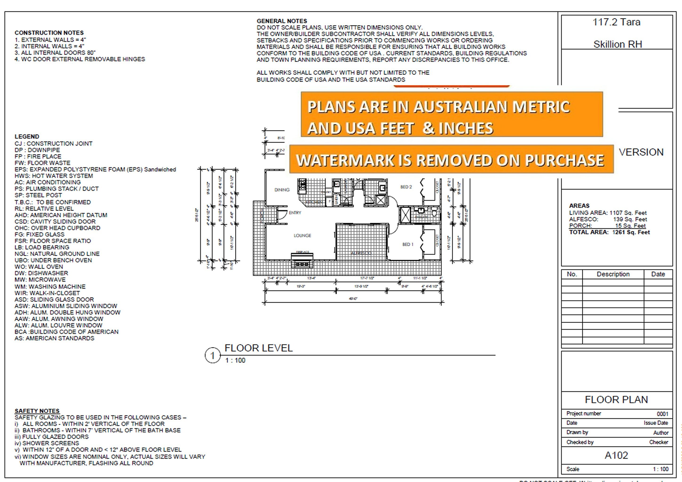 117.2 Tara House Plan | 103 Sq Meters (1,107 Sq Ft) – Modern 2-bedroom ...