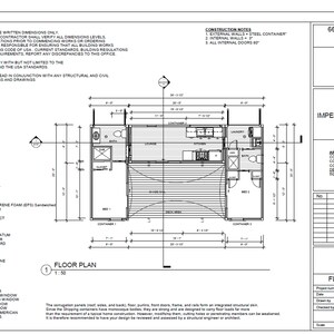 20' X 36' 6 X 12 Meters Modern Container Home Architectural Plans ...