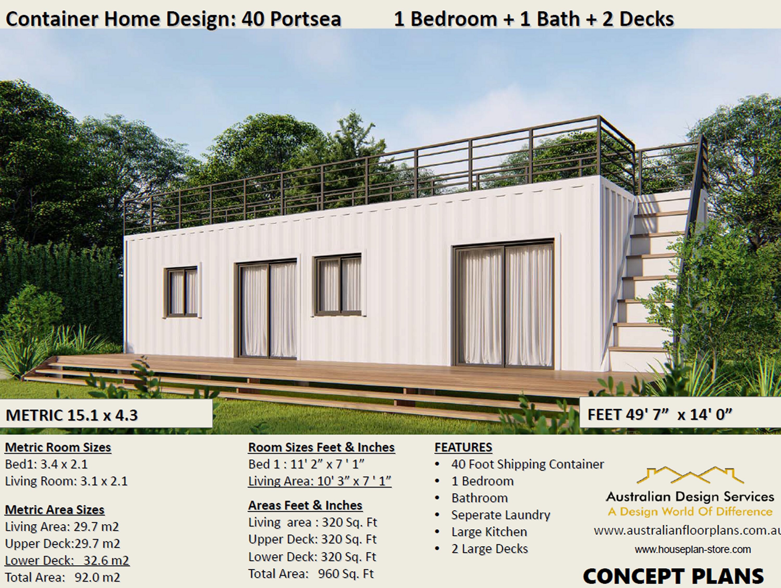 Cargo Shipping Container House Plan With Efficient Layout, Sustainable ...