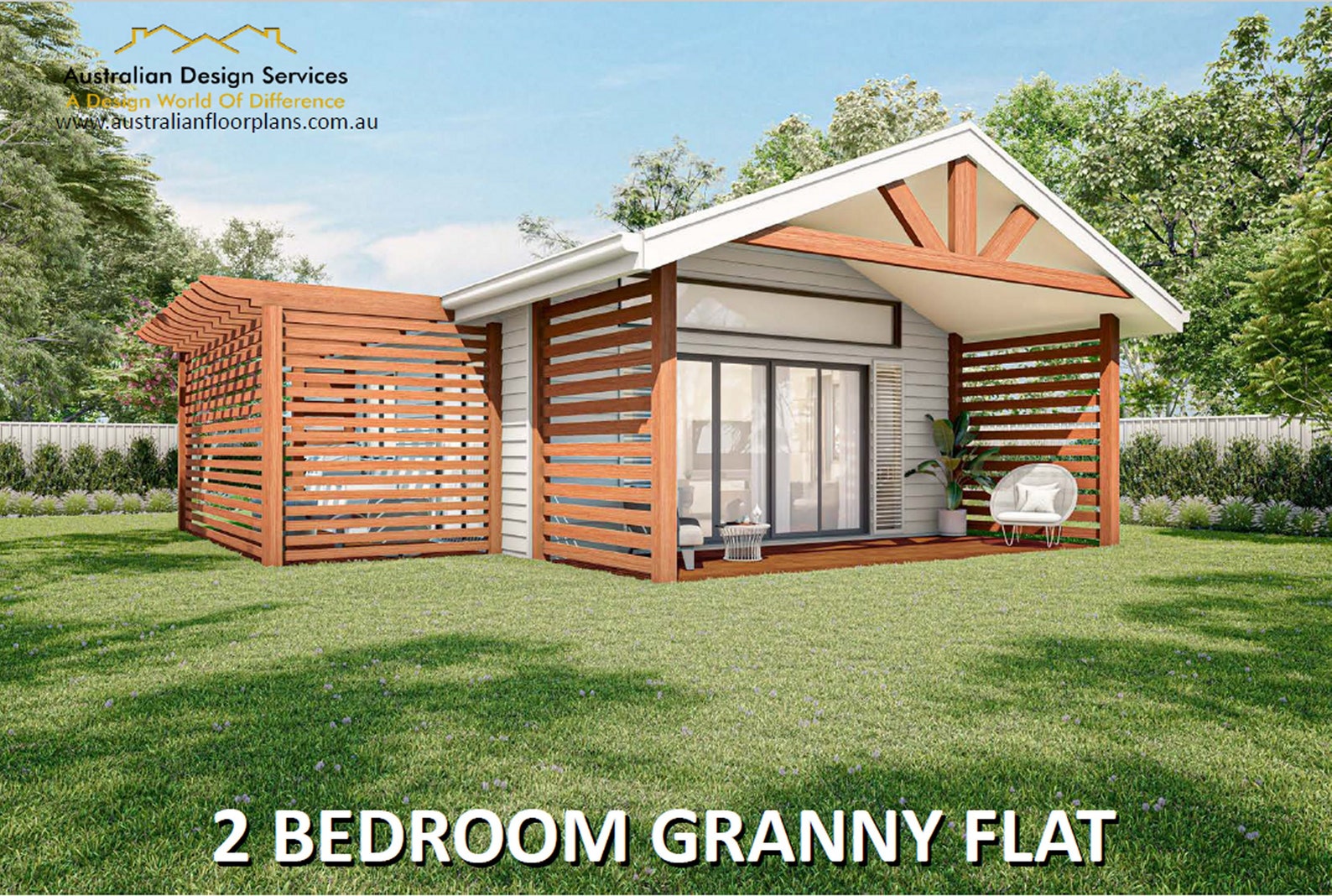 Country Cottage Cabin Granny Flat - 2 Bed House Plans Under 700 Sq Feet ...