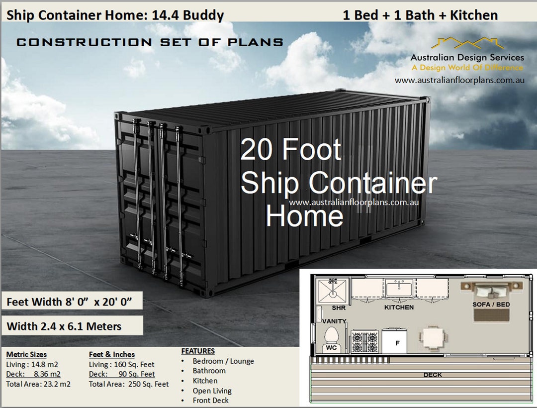 20 Foot Shipping Container Home Full Construction House Plans ...