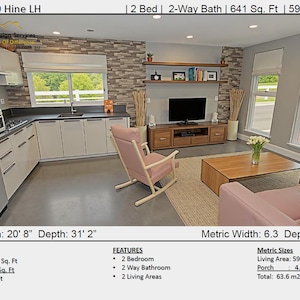 60 M2 | 685 Sq Foot | 2 Bedroom House Plan 59 Hine | Small Home ...