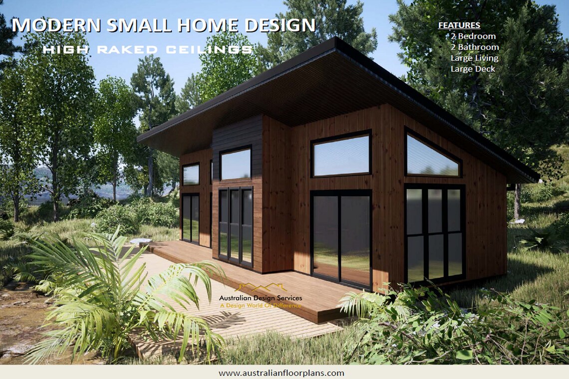 107.9 M2 or 1089 Sq Foot 2 Bedroom House Plan / Small and Tiny House ...