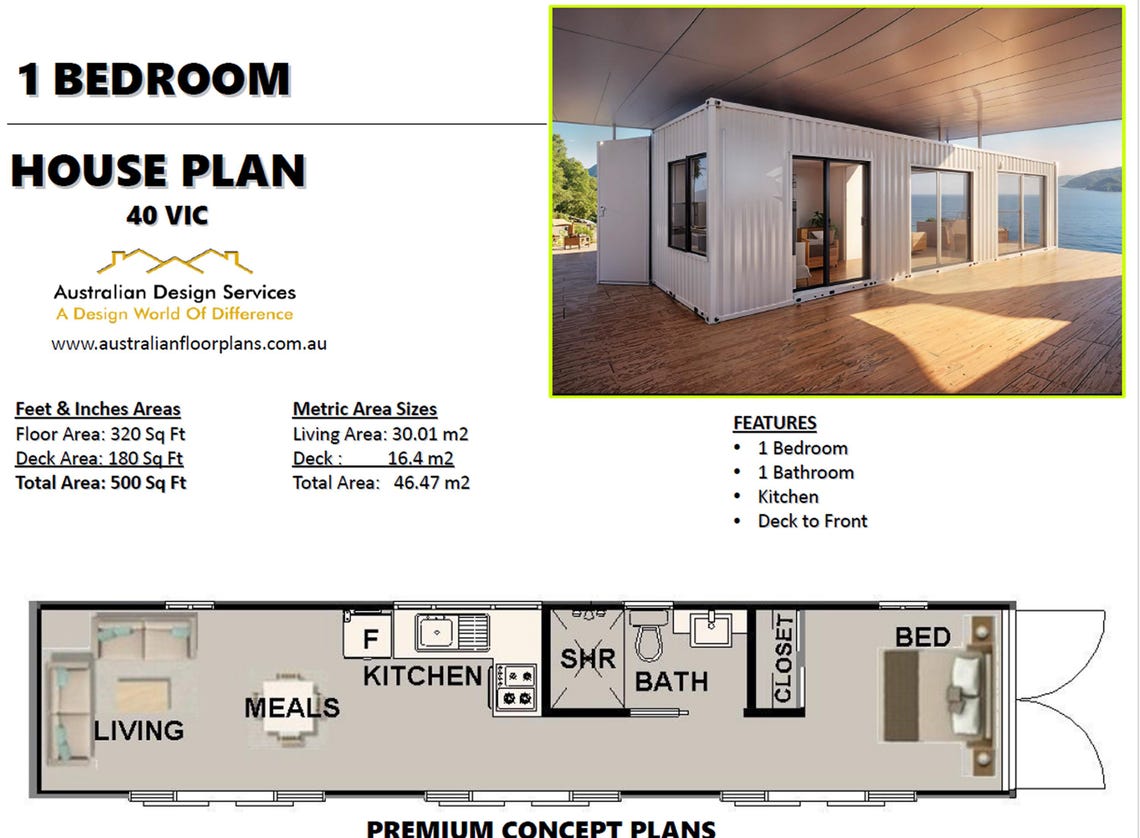 Construction Plan#40 Vic: 40-foot Shipping Containers Home | Container ...