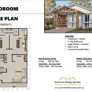 Hamptons Style 2-bedroom Granny Flat | 635 Sq Ft or 59.8 M2 | Perfect ...