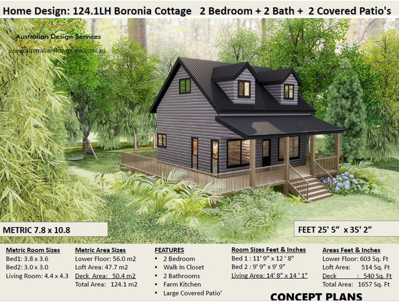 26 X 36 Small and Tiny House Plans / Under 100 M2 or 1200 Sq Foot House ...