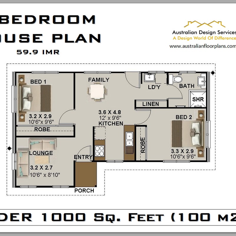 600 Sq Ft House Plan - Etsy