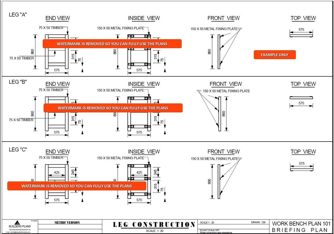 Construction Plan Bench: Build Plans-wood Garage Shelving & Work Bench ...