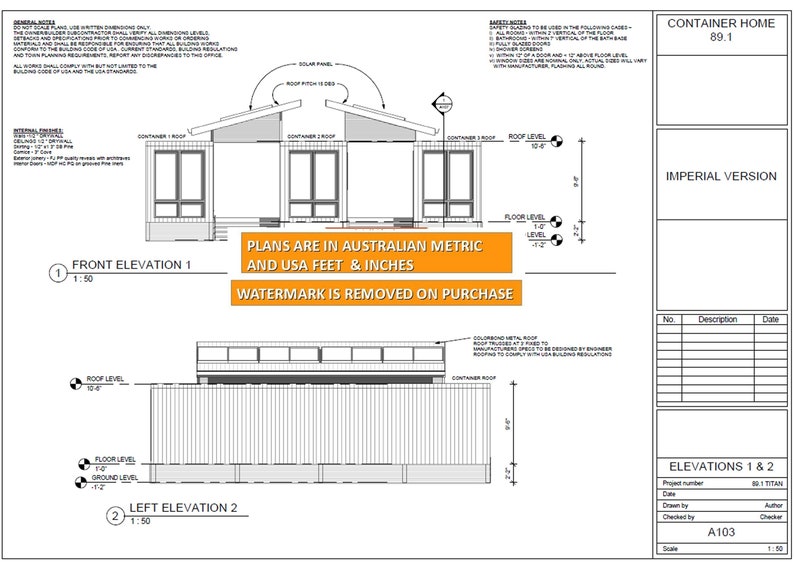 Construction Plan#89.1 V2: Construction Plans/ Blueprints for a ...
