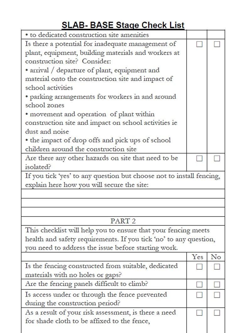 Construction Template for Sale-base Stage Check List-ideal for New Home ...