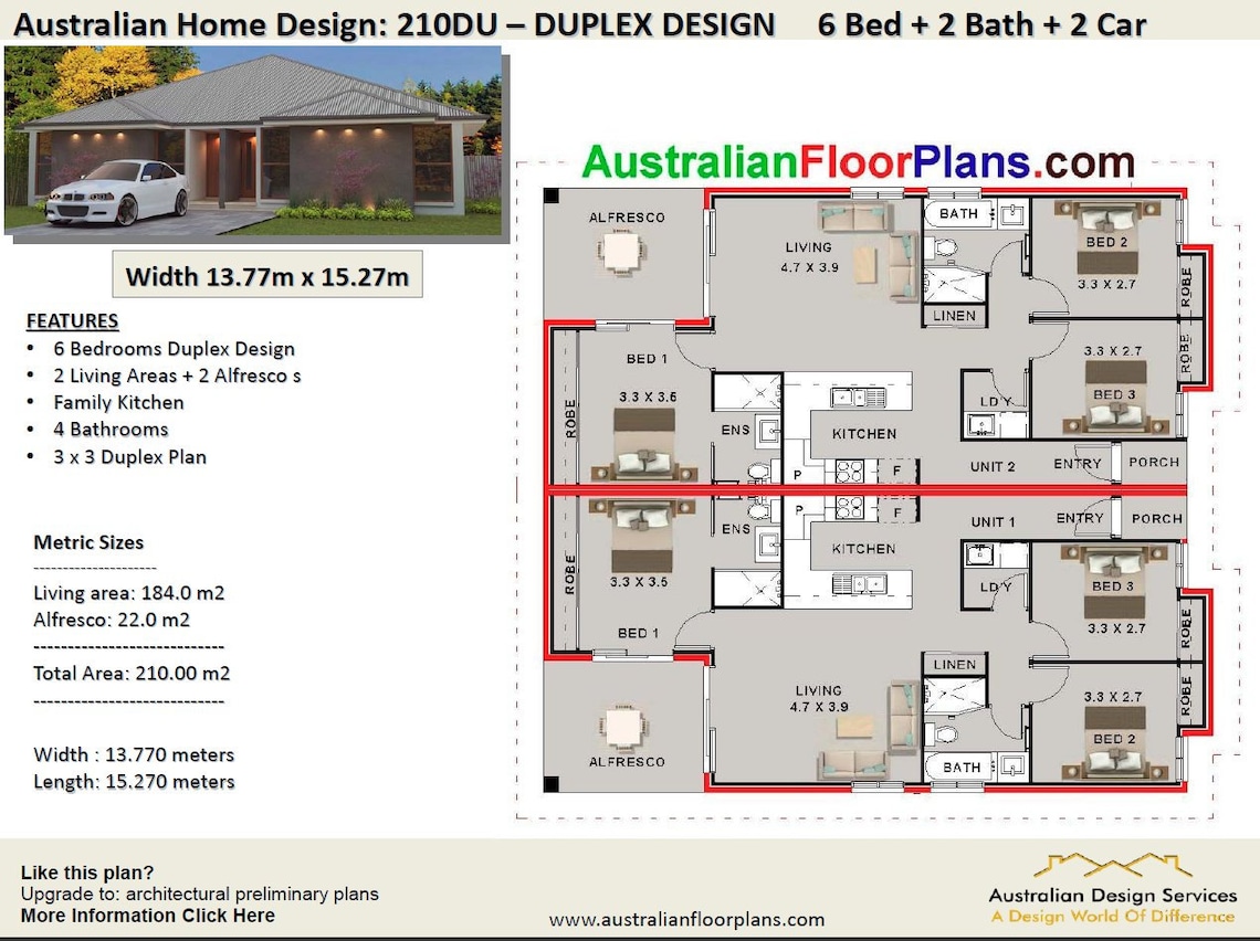 BEST SELLER 5 Star Duplex Home Designs Home Design - Etsy