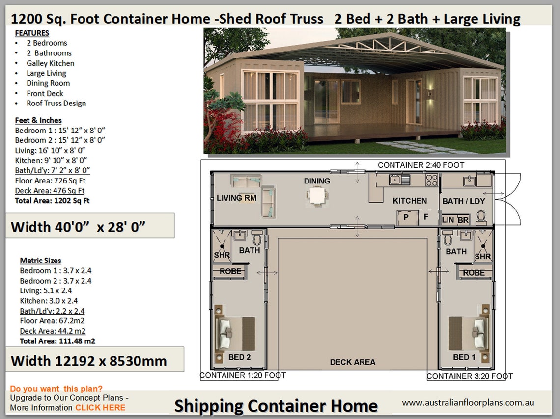 House Plans Book Shipping Container Designs / Cargo Home - Etsy