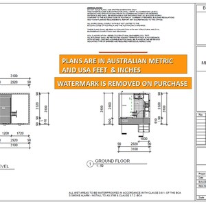 Affordable Tiny House Plans 105 Sq Ft / 9.61 Sq. Meters Cabin/bunkie ...