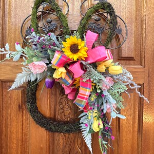 Easter Bunny Ears Wreath for Front Door With Moss and Chicken Wire - Etsy