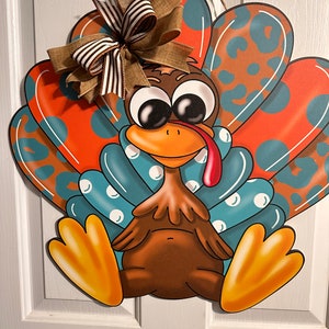 Fall Thanksgiving Turkey Door Hanger Gobble Turkey Door - Etsy