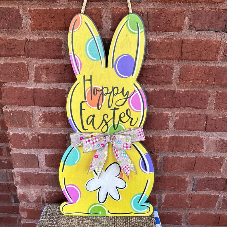 Easter Bunny Front Door Decor Easter Wreath Easter Wall - Etsy