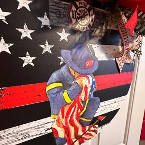 Firefighter Door Sign Fireman Wall Decor Public Safety Door - Etsy