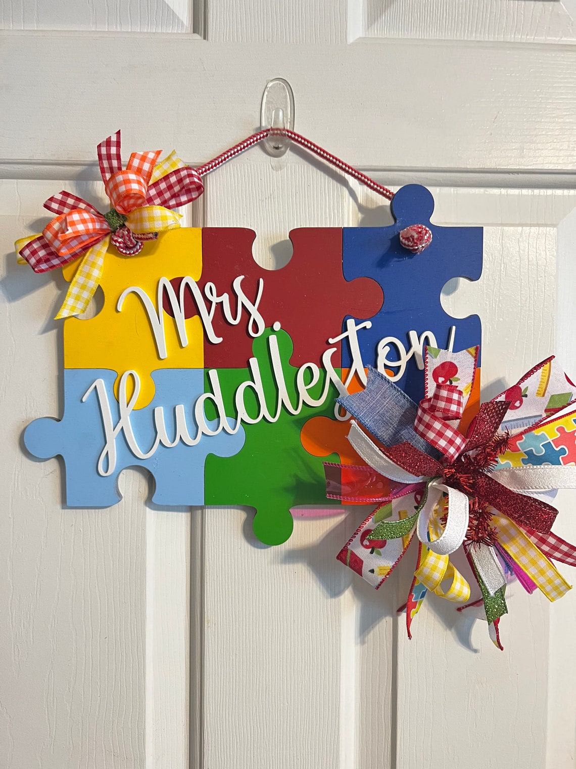 Teachers Door Sign Teachers Autism Puzzle Awareness Door - Etsy
