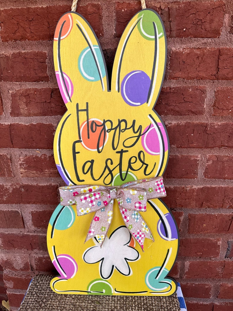 Easter Bunny Front Door Decor Easter Wreath Easter Wall - Etsy