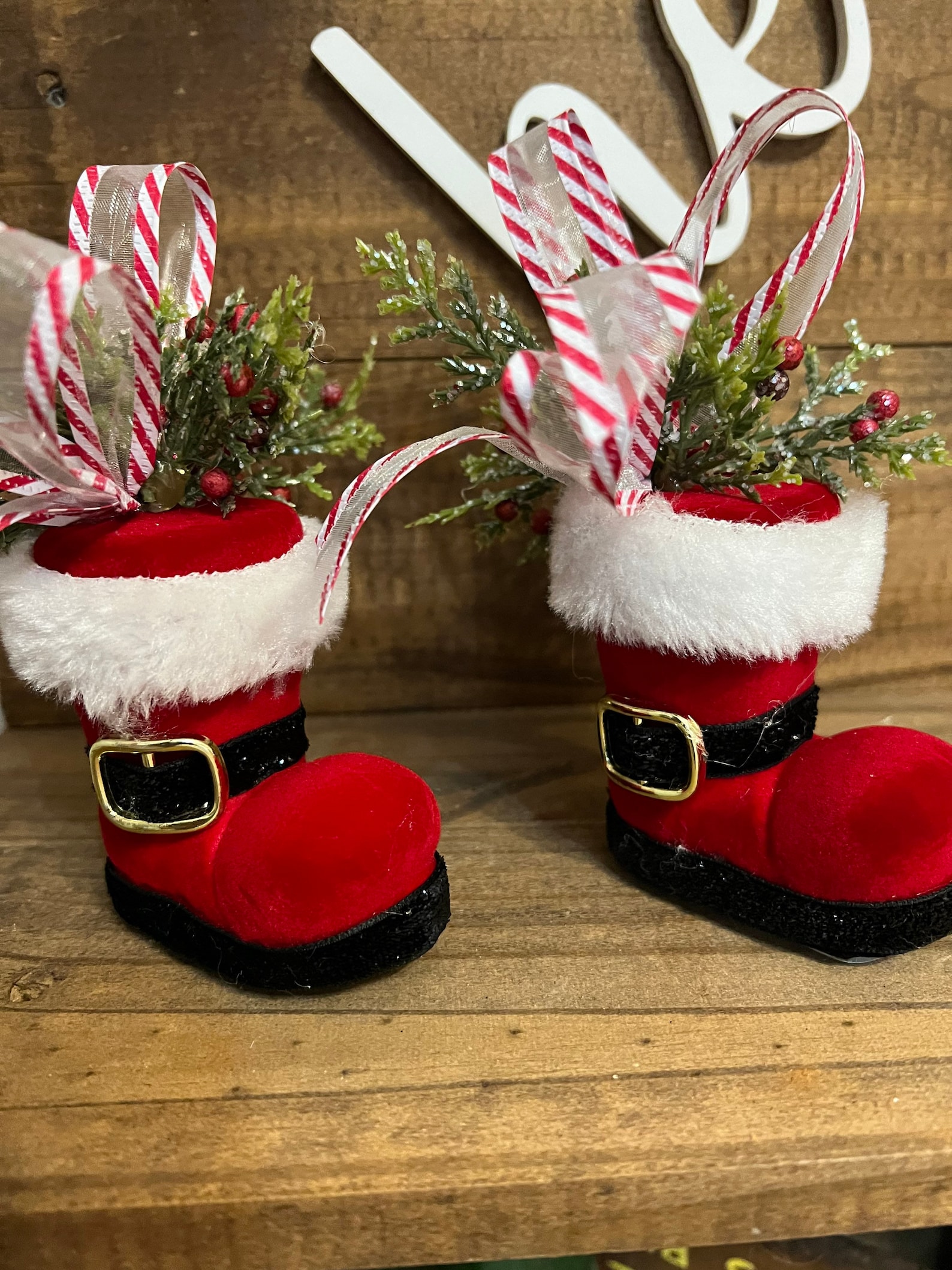 Christmas Santa Boots Tiered Tray Decor Christmas Santa Boots - Etsy