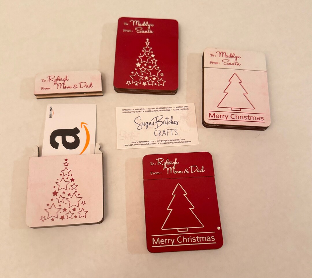 Christmas Gift Card Holder Personalized Gift Card Christmas - Etsy