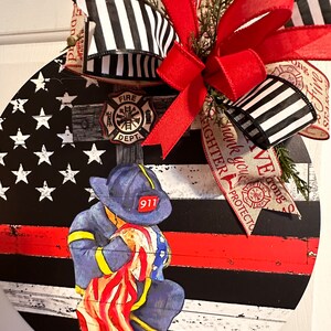 Firefighter Door Sign Fireman Wall Decor Public Safety Door - Etsy