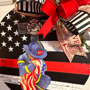 Firefighter Door Sign Fireman Wall Decor Public Safety Door - Etsy