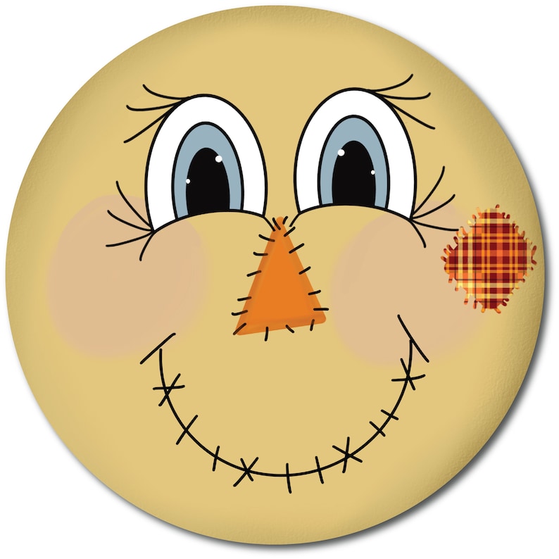 Scarecrow Face Wreath Sign Fall Door Wreath Sign Scarecrow | Etsy