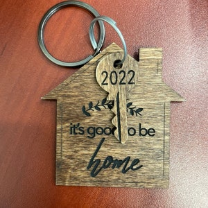 Personalized New Home Keychain, Home Key Chain, Closing Gift ...