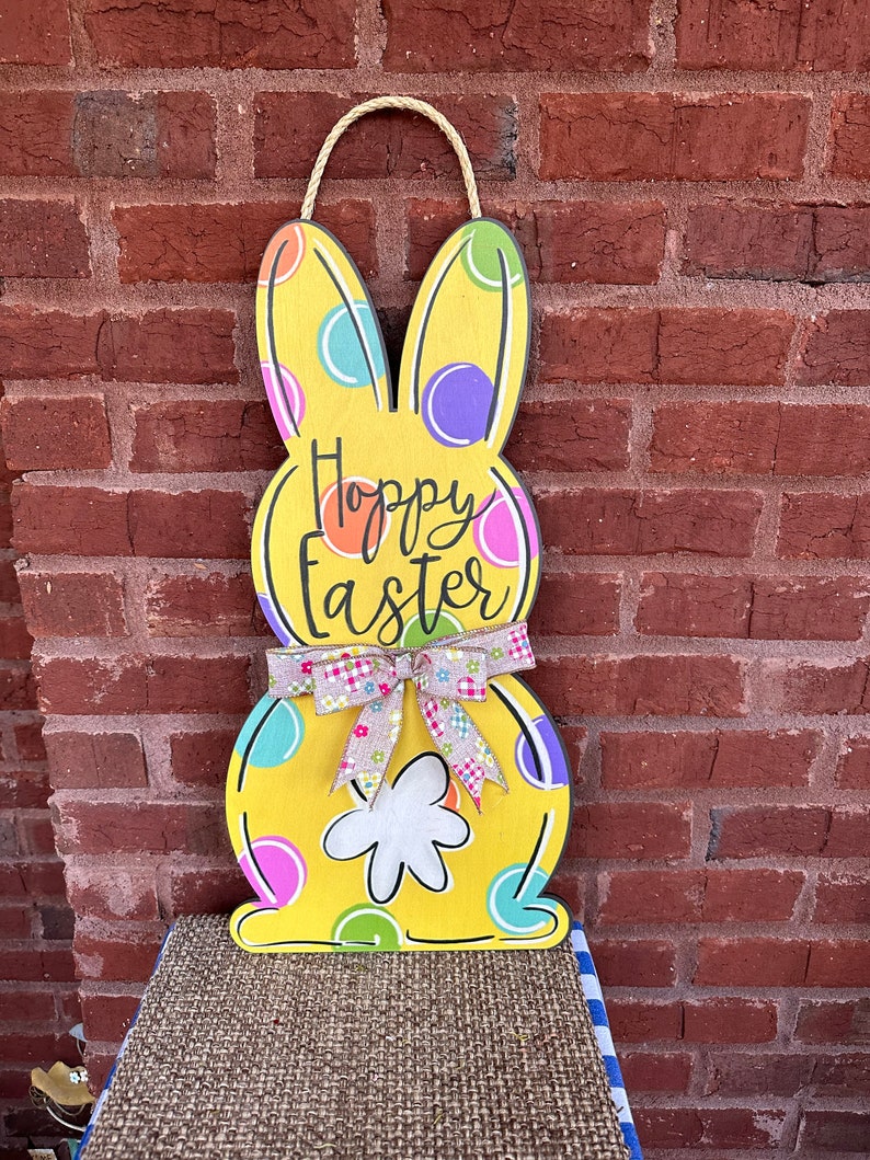 Easter Bunny Front Door Decor Easter Wreath Easter Wall - Etsy