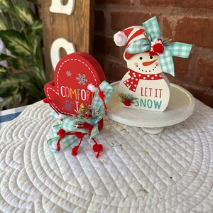 Christmas Hot Cocoa Set Tiered Tray Decor, Mini Coffee Bar Decorations ...
