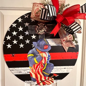 Firefighter Door Sign Fireman Wall Decor Public Safety Door - Etsy