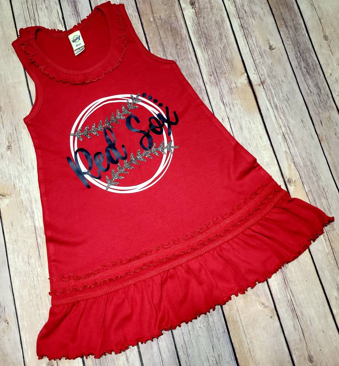 Cute Dress for Baseball Baseball Outfit Red Sox Girls Red - Etsy