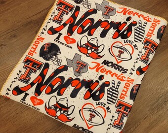 Texas Tech Blanket - Etsy
