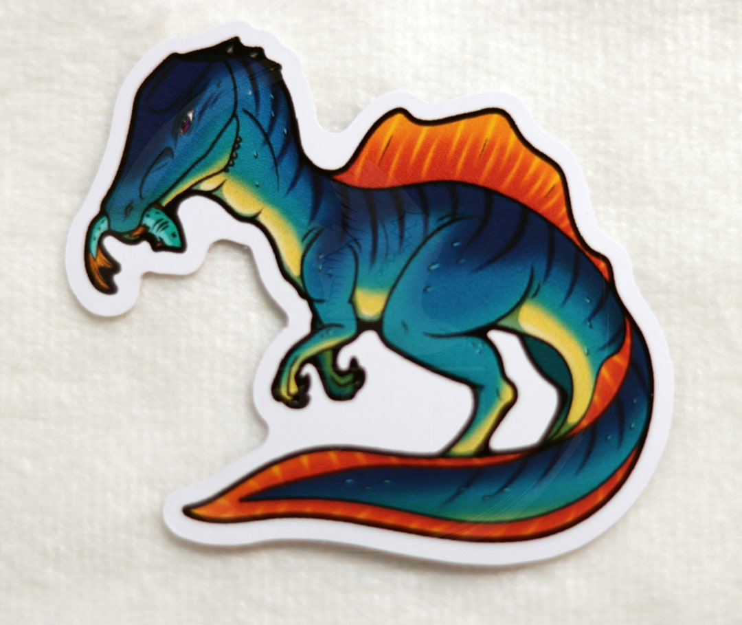 Spinosaurus Sticker Dinosaur Sticker Animal Sticker - Etsy