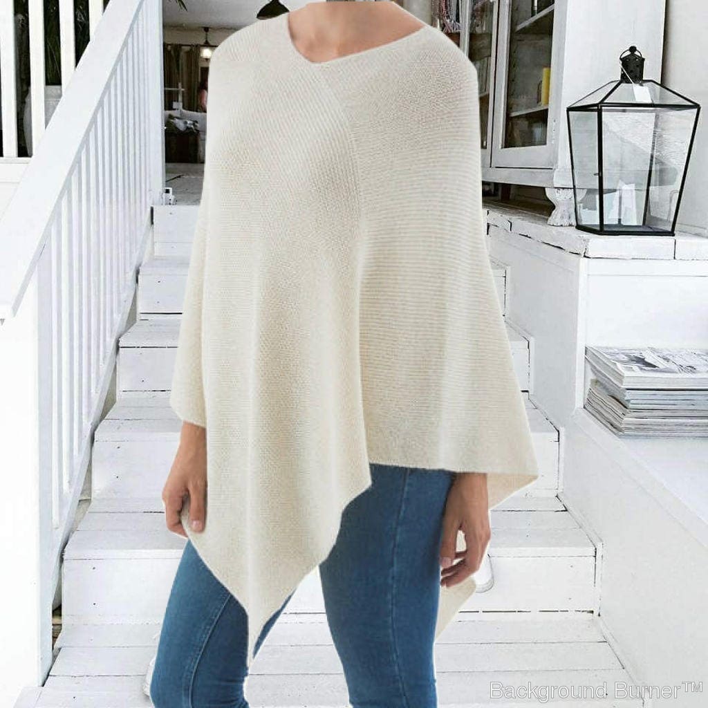 Soft oversized knit poncho baby alpaca Wrap over top or jacket | Etsy