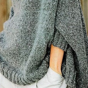 Soft Oversized Knit Poncho Baby Alpaca Wrap Over Top or Jacket Shawl ...