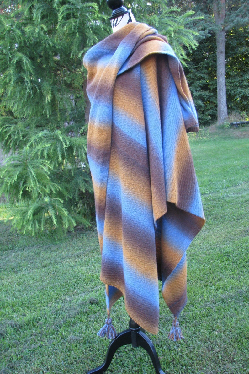 Knitted Large Poncho. Coat Shawl Scarf. Knit Shawl. Knit - Etsy